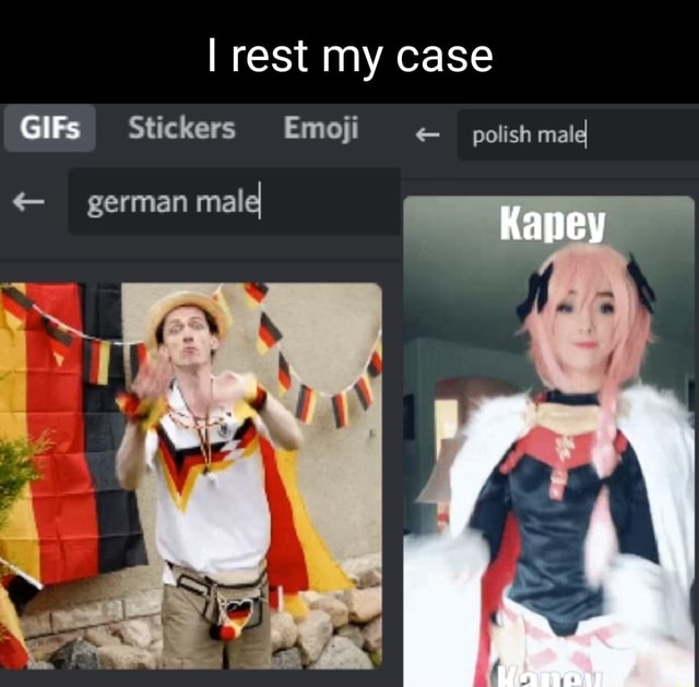 I rest my case Kapey GIFs Stickers Emoji polish mald german male - iFunny