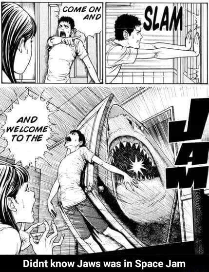 Didnt know Jaws was in Space Jam - iFunny