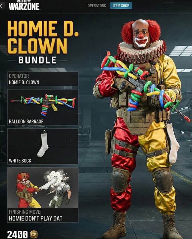 WARZONE OPERATORS SHOP HOMIE D. CLOWN - BUNDLE - OPERATOR HOMIE D ...