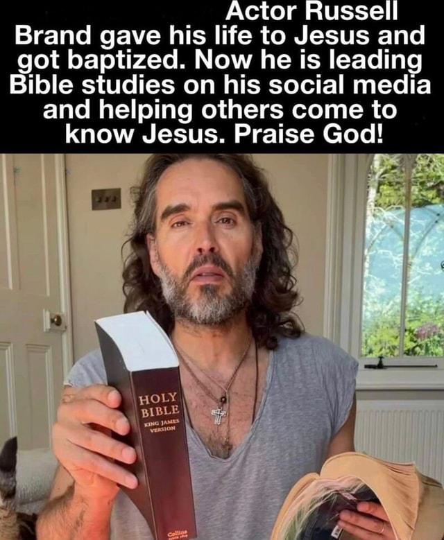 Actor Russell Brand gave his life to Jesus and got baptized. Now he is ...