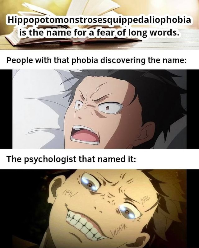 Is the name for a fear of long words. People with that phobia ...