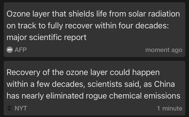 Ozone layer that shields life from solar radiation on track to fully ...