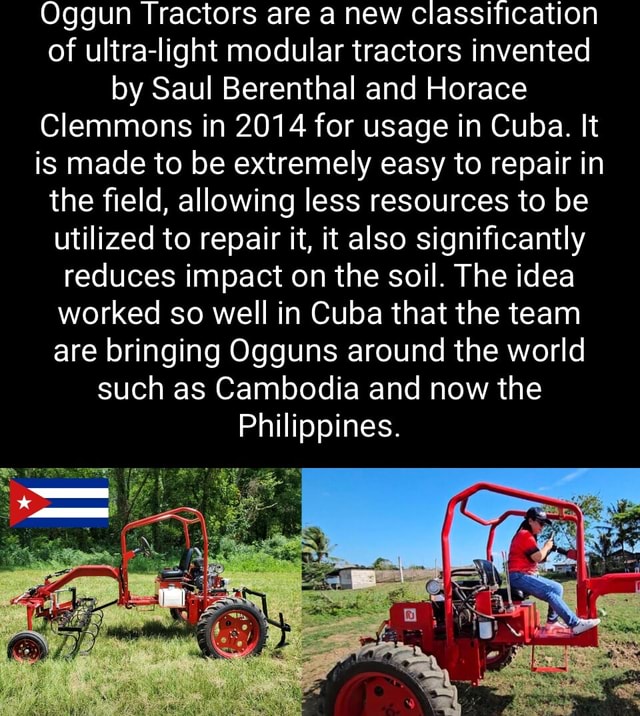 Oggun Tractors are a new classification of ultra-light modular tractors ...