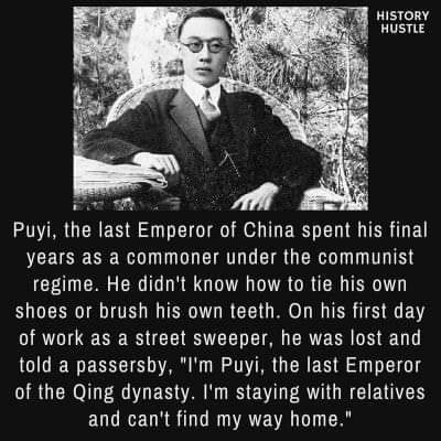 Puyi, the last Emperor of China spent his final years as a commoner ...