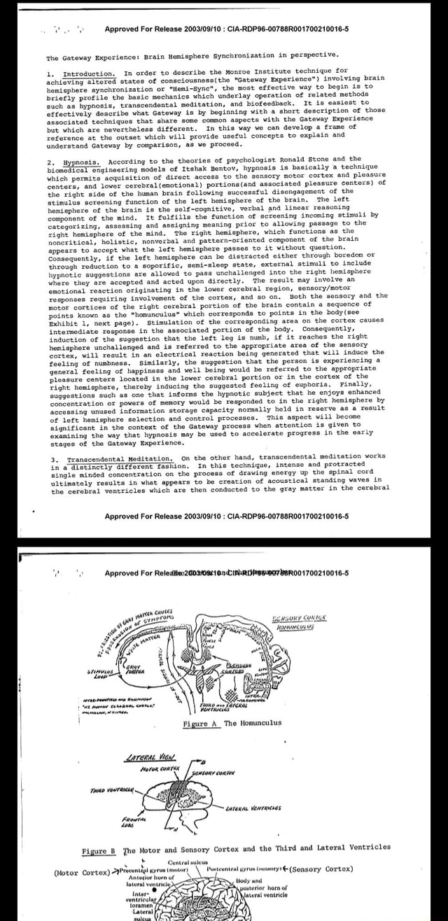 'Approved For Release : ClA-RDP96-00788R001700210016-5, 'the Gateway Experience! Brain ...