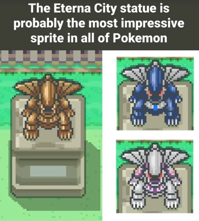 The Eterna City statue is probably the most impressive sprite in all of ...