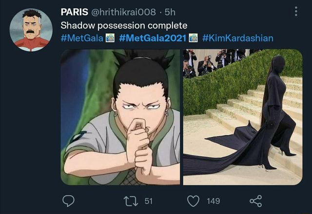 PARIS Shadow possession complete #MetGala #MetGala2021 #KimKardashian ...