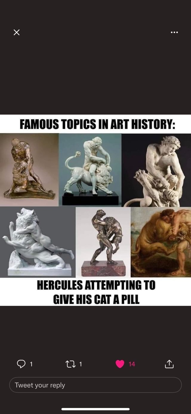FAMOUS TOPICS IN ART HISTORY: HERCULES ATTEMPTING TO GIVE HIS CAT A ...