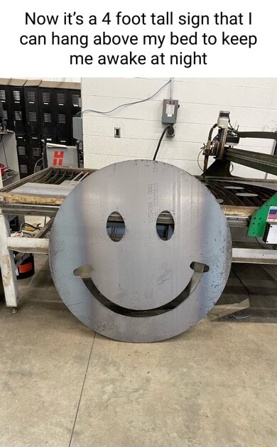 Now it's a 4 foot tall sign that I can hang above my bed to keep me ...