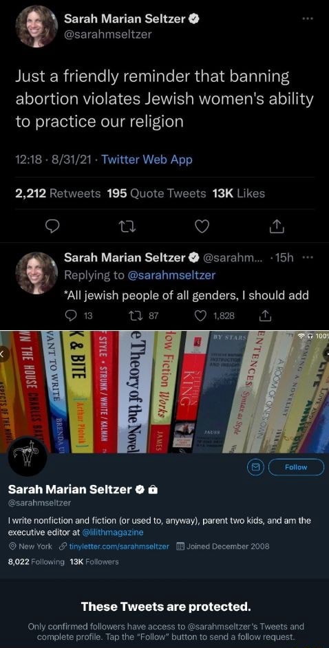 Sarah Saltzer Leer Just a friendly reminder that banning abortion ...