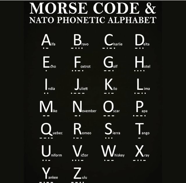 MORSE CODE & NATO PHONETIC ALPHABET D.... B... ni - iFunny