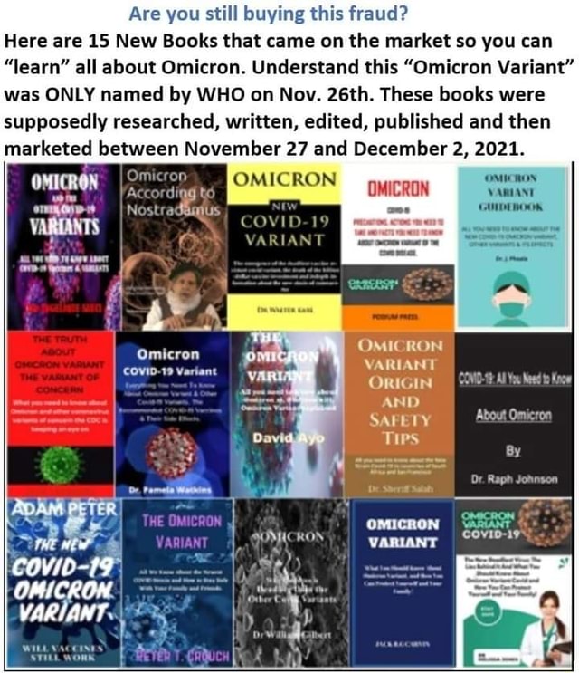 Are you still buying this fraud? Here are 15 New Books that came on the ...