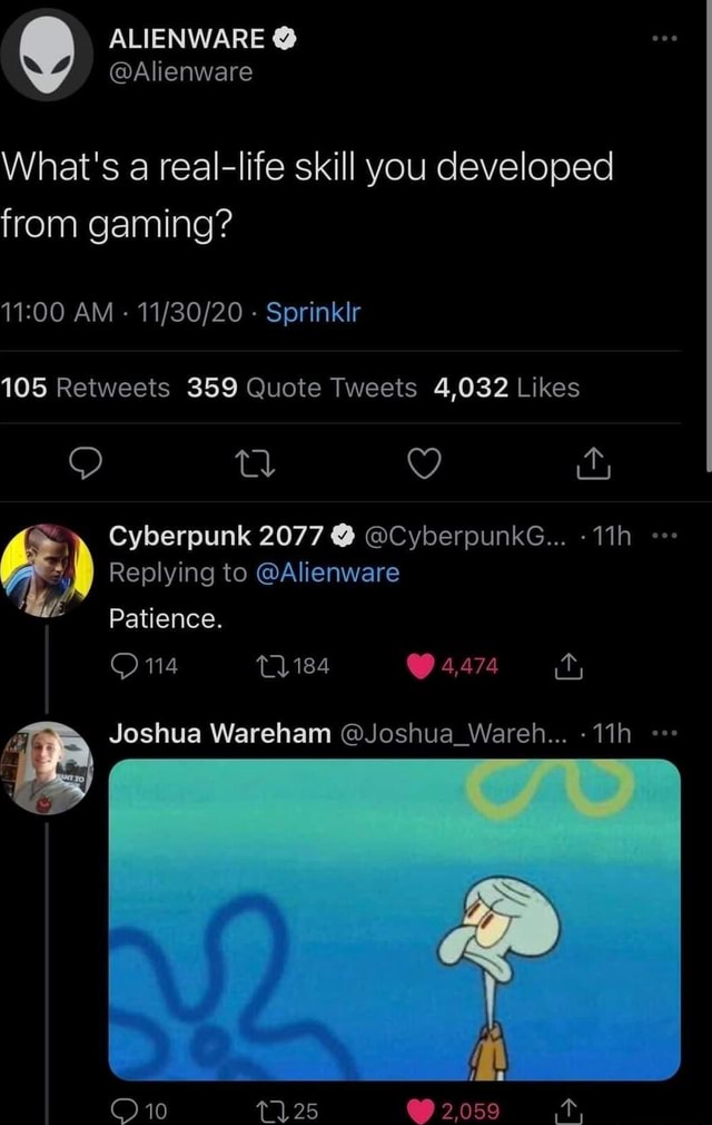 ALIENWARE @Alienware What's a real-life skill you developed from gaming ...