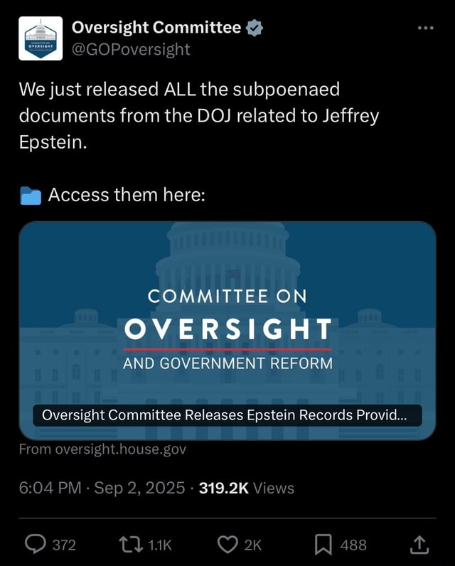 I Oversight Committee @ @GOPoversight We just released ALL the ...