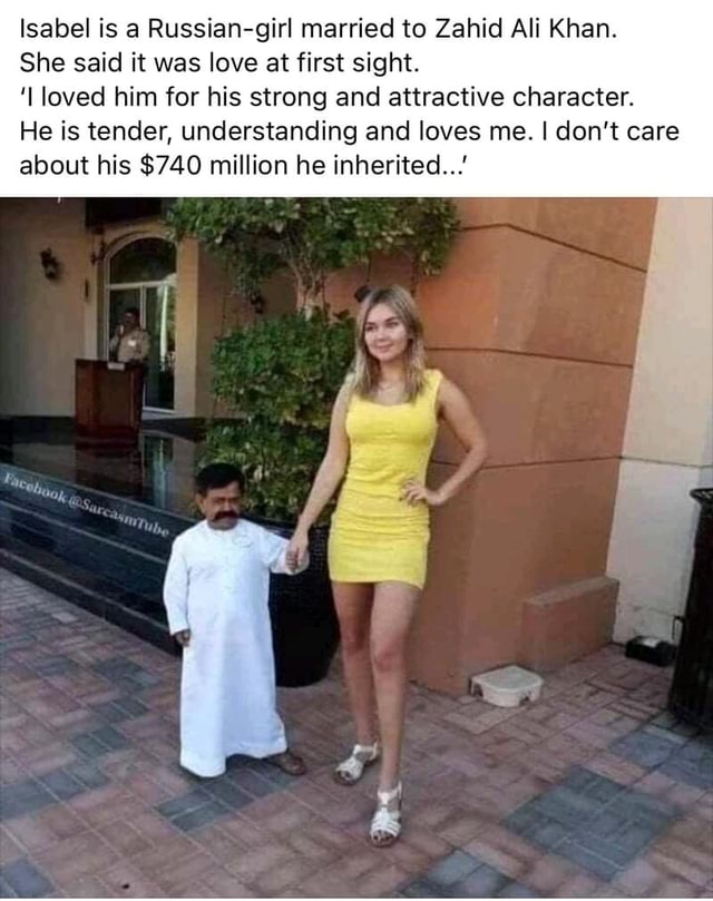 Isabel is a Russian-girl married to Zahid Ali Khan. She said it was ...