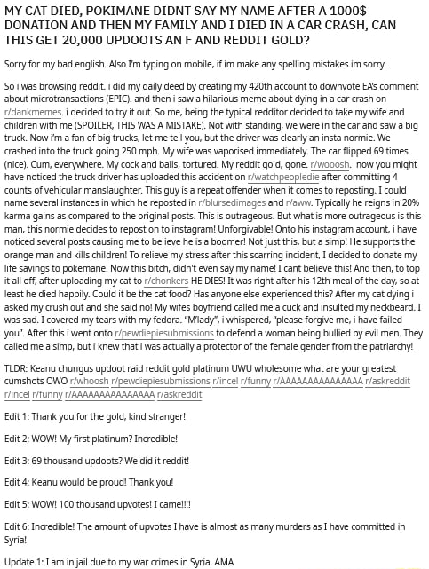 MY CAT DIED, POKIMANE DIDNT SAY MY NAME AFTER A 1000$ DONATION AND THEN ...