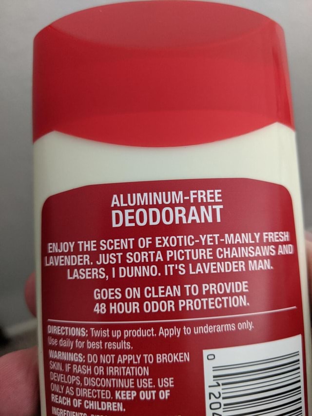 ALUMINUM-FREE DEODORANT THE SCENT OF EXOTIC-YET-MANLY FRESH LAVENDER ...