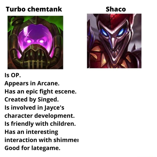 Turbo chemtank Is OP. Appears in Arcane. Has an epic fight escene ...
