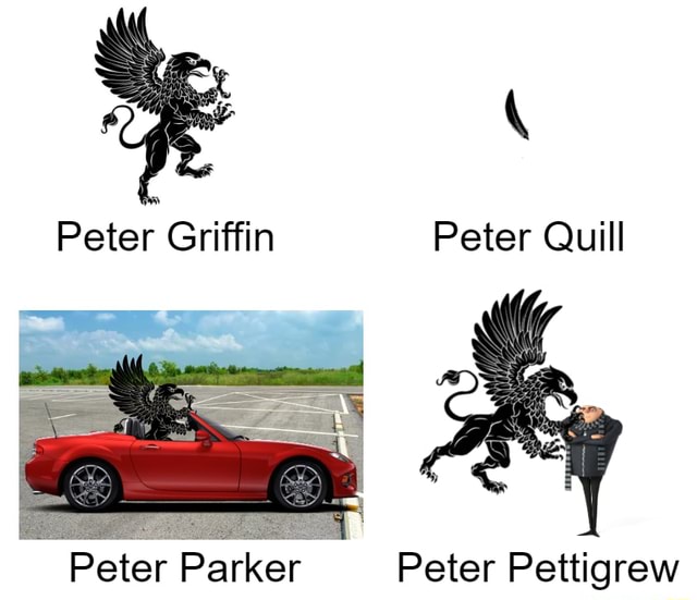 Peter Griffin Peter Quill Peter Parker Peter Pettigrew - iFunny