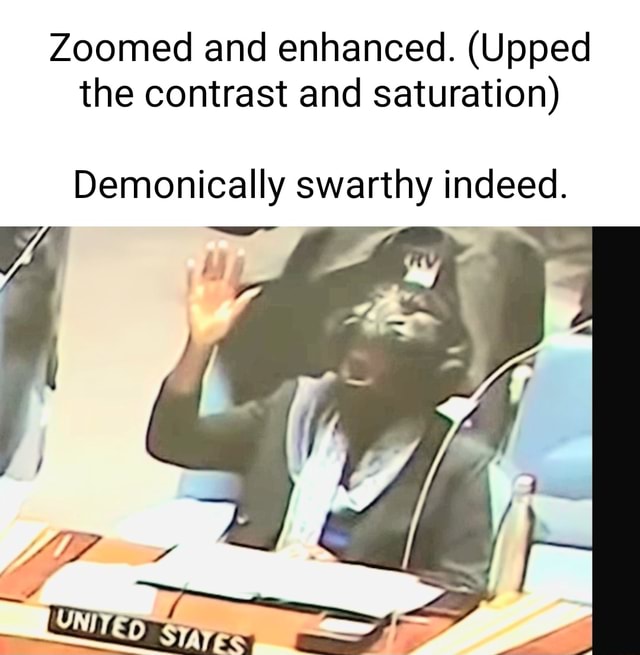 Zoomed and enhanced. (Upped the contrast and saturation) Demonically ...