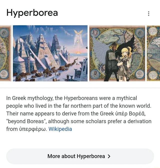 Hyperborea In Greek mythology, the Hyperboreans were a mythical people ...