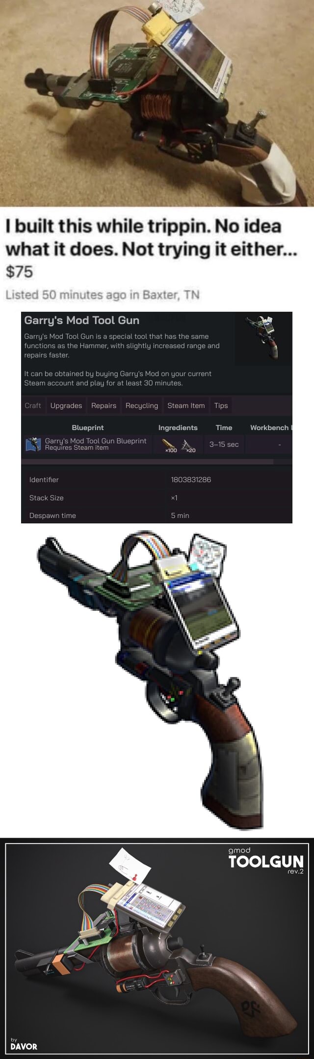 I built this while trippin. No idea what it does. Not trying it either ...