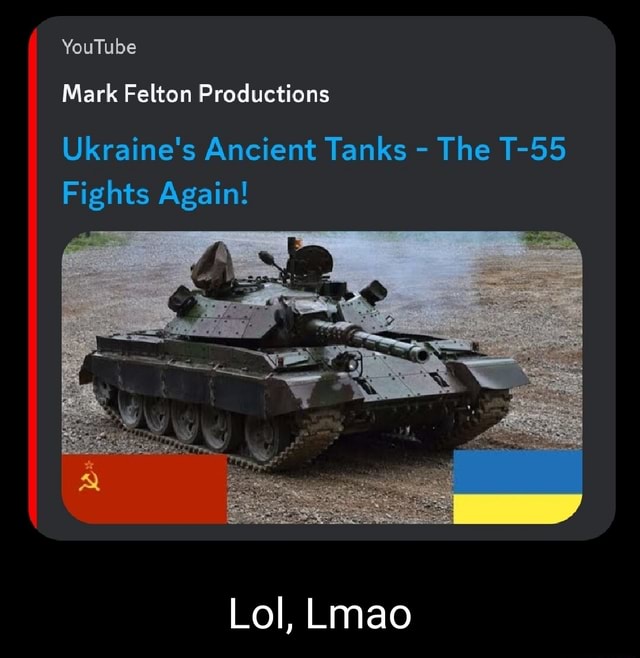 YouTube Mark Felton Productions Ukraine's Ancient Tanks = The T-55 ...