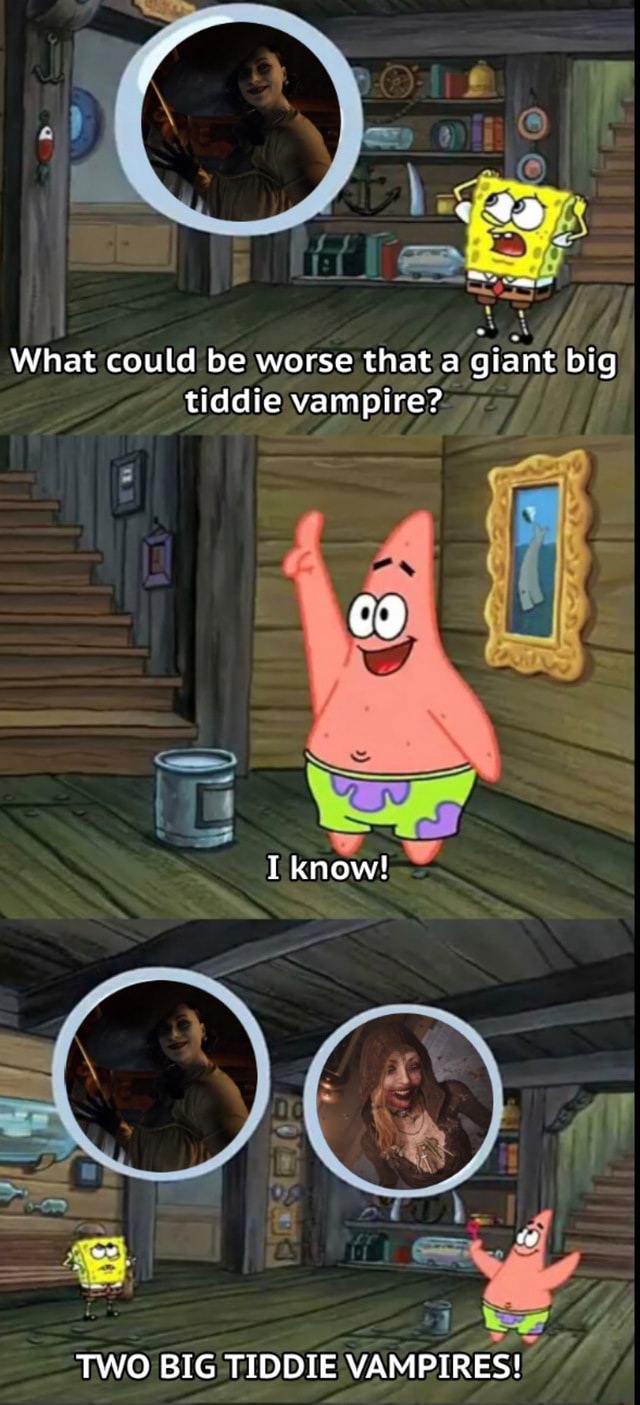 What could be worse that a giant big tiddie vampire? know! TWO BIG ...