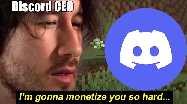 Discord CEO I'm gonna monetize you so hard... I I - iFunny