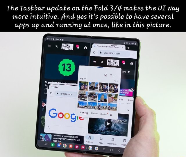 The Taskbar update on the Fold makes the UI way more intuitive. And yes ...