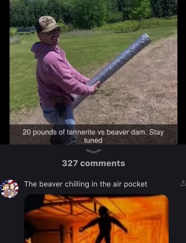 20 pounds of tannerite vs beaver dam. Stay tuned 327 comments The ...