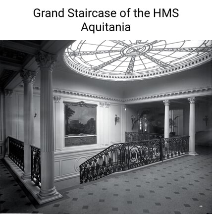 Grand Staircase of the HMS Aquitania - iFunny