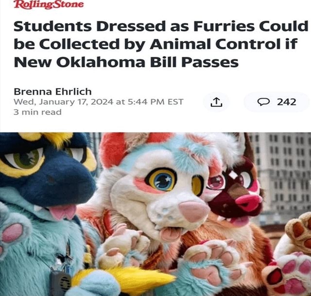 Rojling Stone Students Dressed as Furries Could be Collected by Animal ...