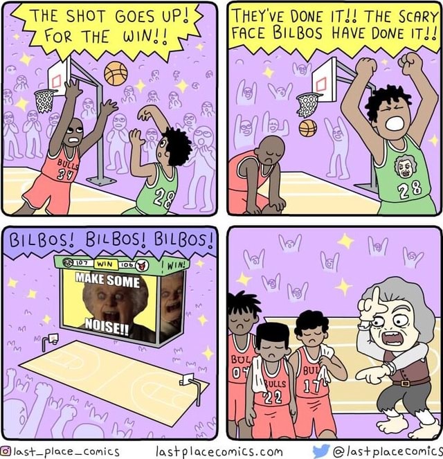 THE SHOT GOES UP! FoR THE ! THEY 've DONE IT!! THE ScARY FACE BILBOS ...