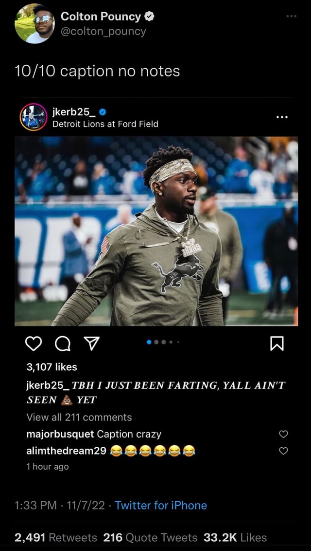 Colton Pouncy @ @colton_pouncy caption no notes jkerb25_ @ Detroit ...