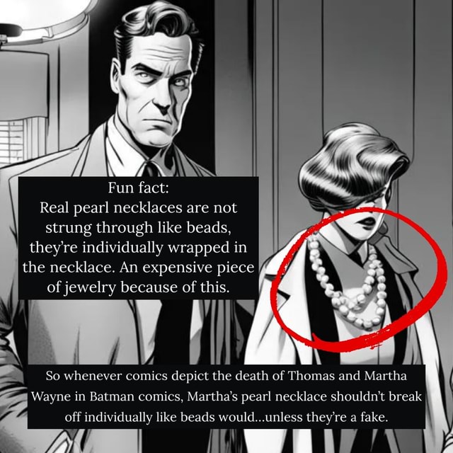 Fun fact: Real pearl necklaces are not strung through like beads, they ...