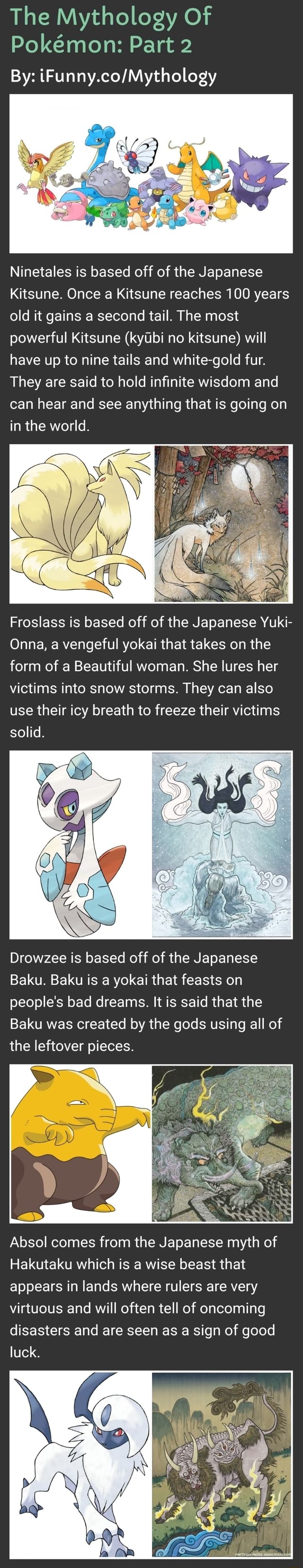 The Mythology Of Pokmon: Part 2 By: Ninetales is based off of the ...