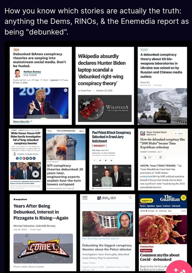 How you know which stories are actually the truth: anything the Dems ...