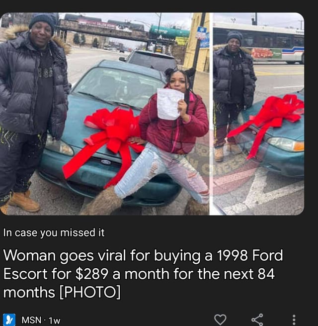 Woman Goes Viral For Buying A 1998 Ford Escort