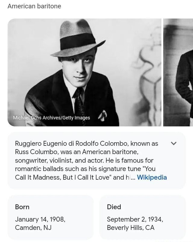 @russ.columbo #russcolumbo #singer #actor #history #historic # ...