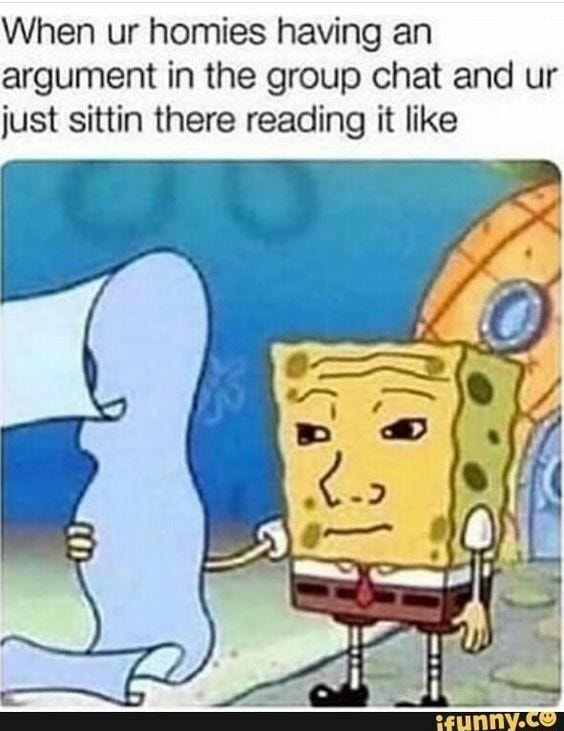 #spongebob_squarepants #funny memes #comics #spongebob - When ur homies ...