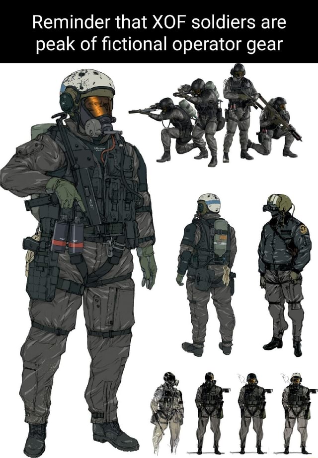 Reminder that XOF soldiers are peak of fictional operator gear - iFunny