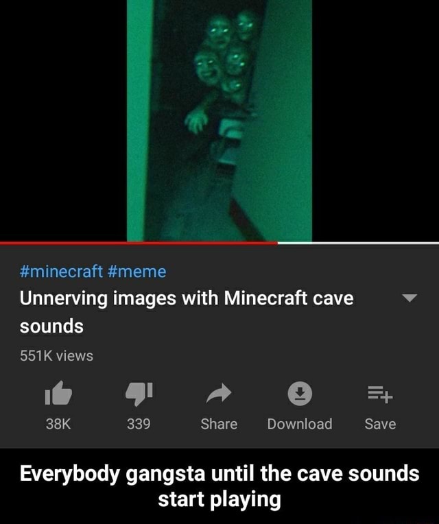 #minecraft #meme Unnerving images with Minecraft cave ' sounds ...