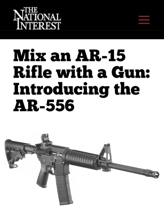 Mix an AR-15 Rifle with a Gun: Introducing the AR-556 - iFunny