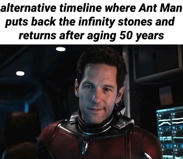 Alternative timeline where Ant Man puts back the infinity stones and ...