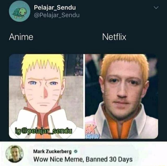Pelajar_Sendu @Pelajar_Sendu Anime Netflix Mark Zuckerberg Wow Nice ...