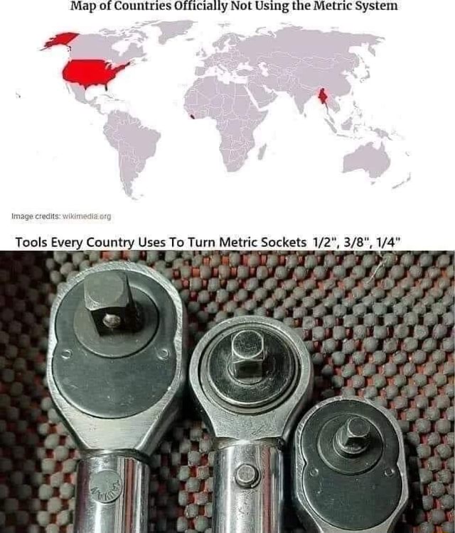 Map of Countries Officially Not Using the Metric System Image ctedits ...