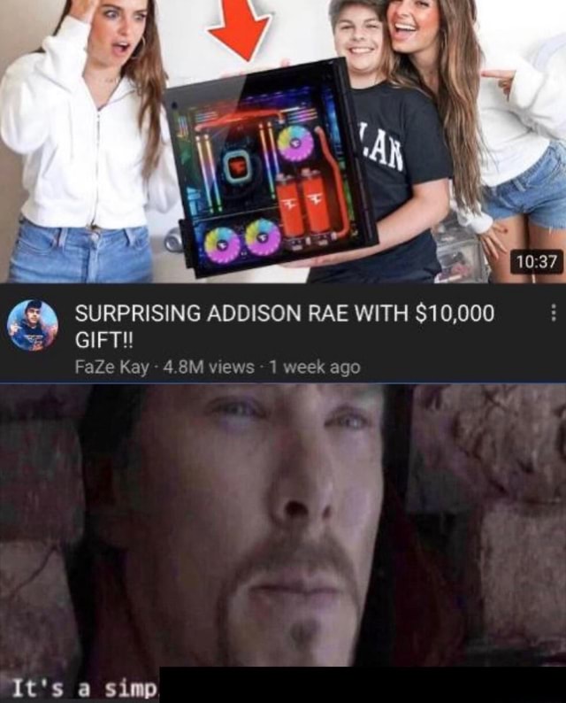 SURPRISING ADDISON RAE WITH $10,000 GIFT! FaZe Kay - 4.8M views - 1 ...