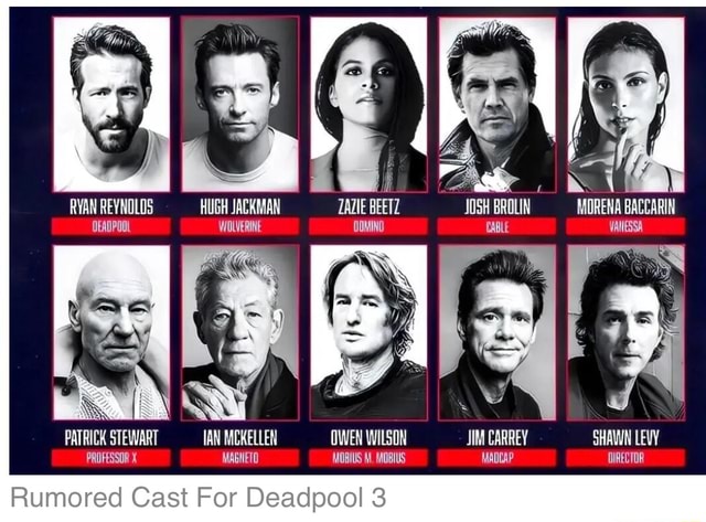 RYAN REVNOLOS HUGH JACKMAN ZAZIE BEET, JOSH BROLIN MORENA BACCARIN ...
