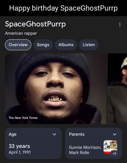 Happy birthday SpaceGhostPurrp SpaceGhostPurrp American rapper Songs ...